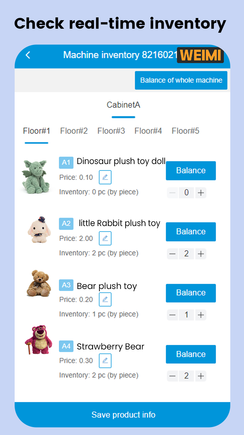 Stuffed Animals Vending Machine for Amusement Game Center