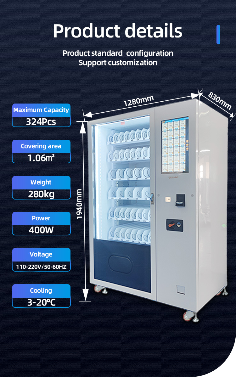 Big Capacity Combo Snacks Drinks Vending Machine
