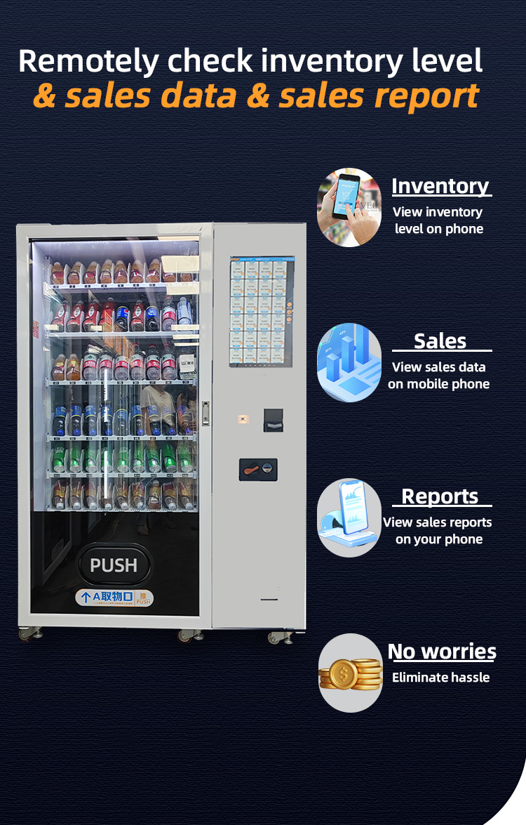 Big Capacity Combo Snacks Drinks Vending Machine