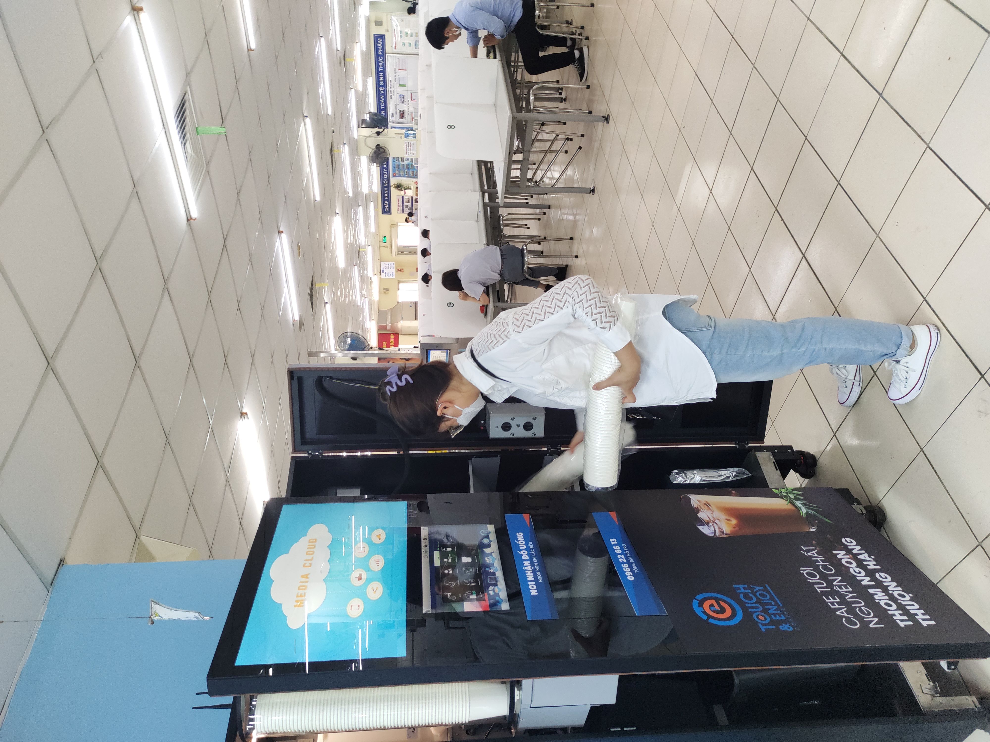 Touch & Enjoy-Standing Coffee Vending Machine in Vietnam