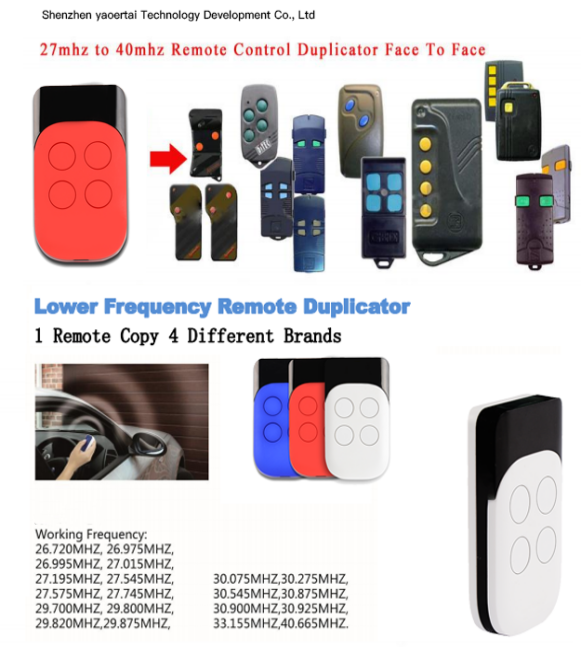 Auto-scan Frequency from 27 MHZ to 40 MHZ Copy Remote Control Self ...
