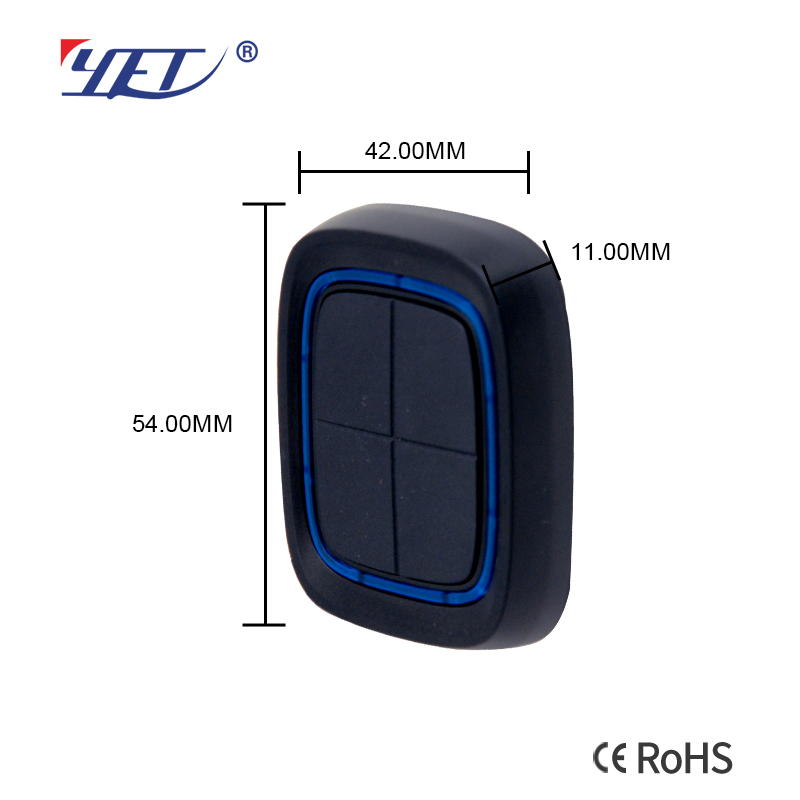 YET 4 Buttons RF Remote Control Transmitter for Garage Door