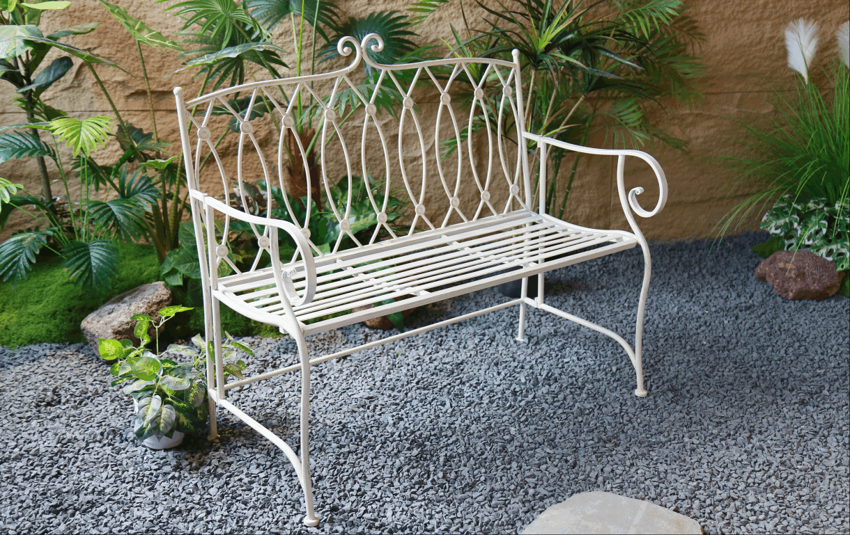 Victorian Classic Garden Metal Bench | PowerLon