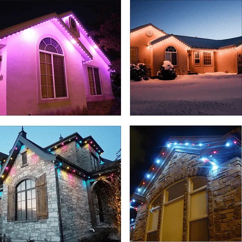 smart rgb led outside pixel lights christmas
