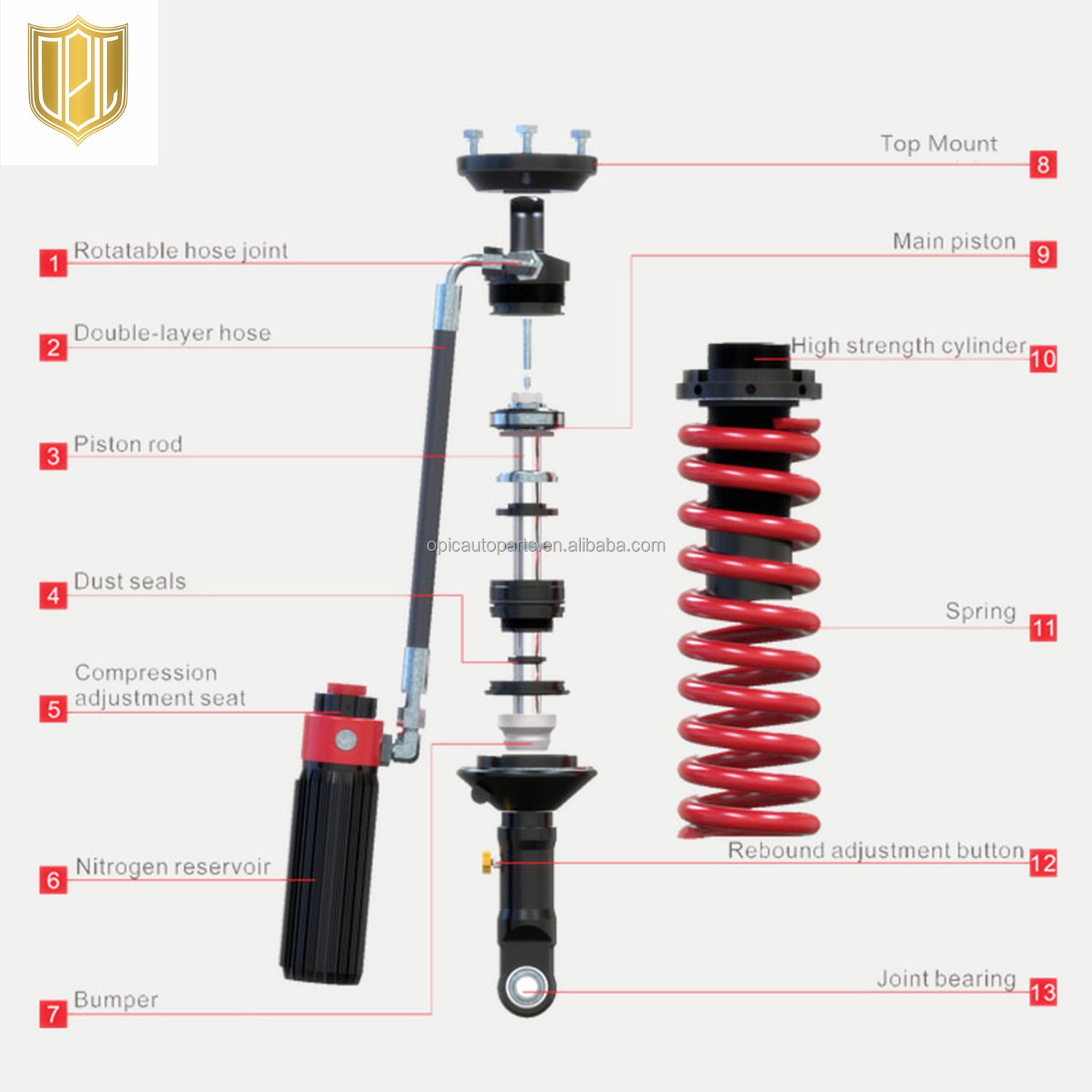 suzuki jimny kit shocks manufacturer丨ningbo opic auto parts co,ltd