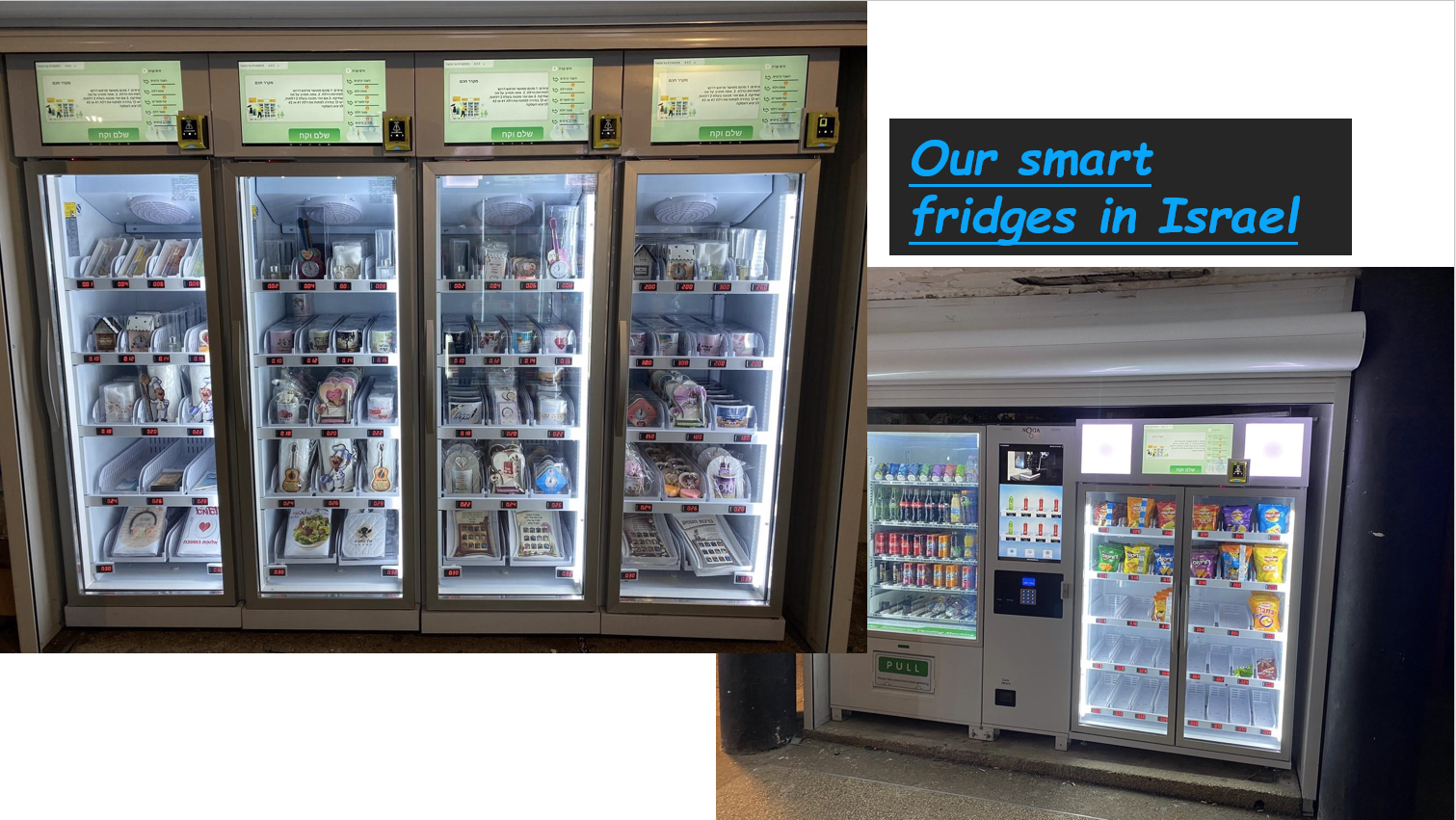 AI camera smart fridge vending machine for selling fresh food