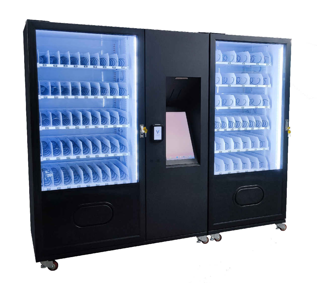 ADA-compliant vending machine for snacks and drinks
