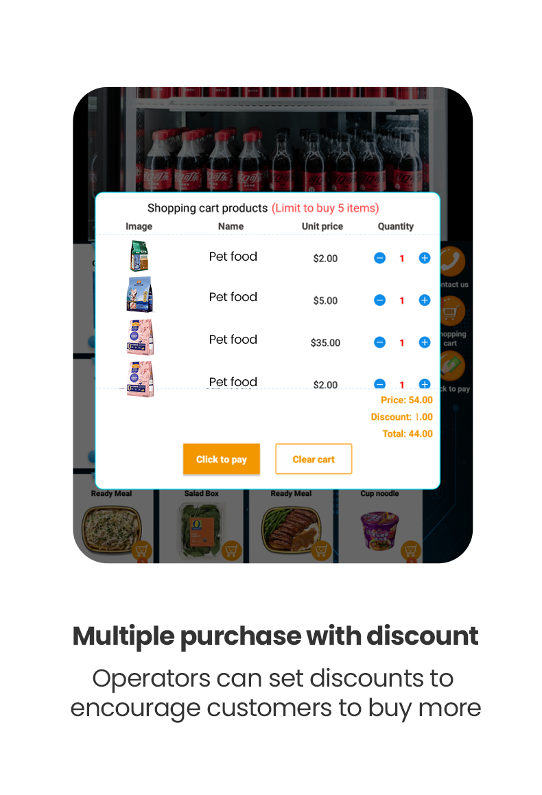 Outdoor Pet Vending Machine with Waterproof Roof Card Reader