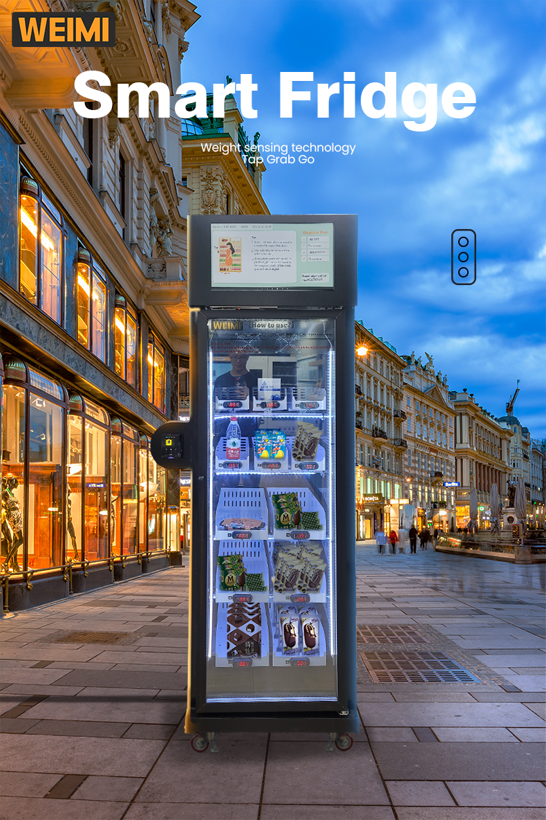 Cold Drink Ice Cream Vending Machine Freezing Smart Fridge