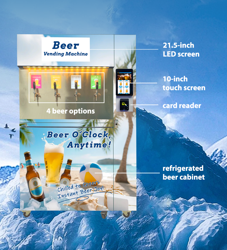 Fresh Draft Beer Dispenser Cold Beer Vending Machine