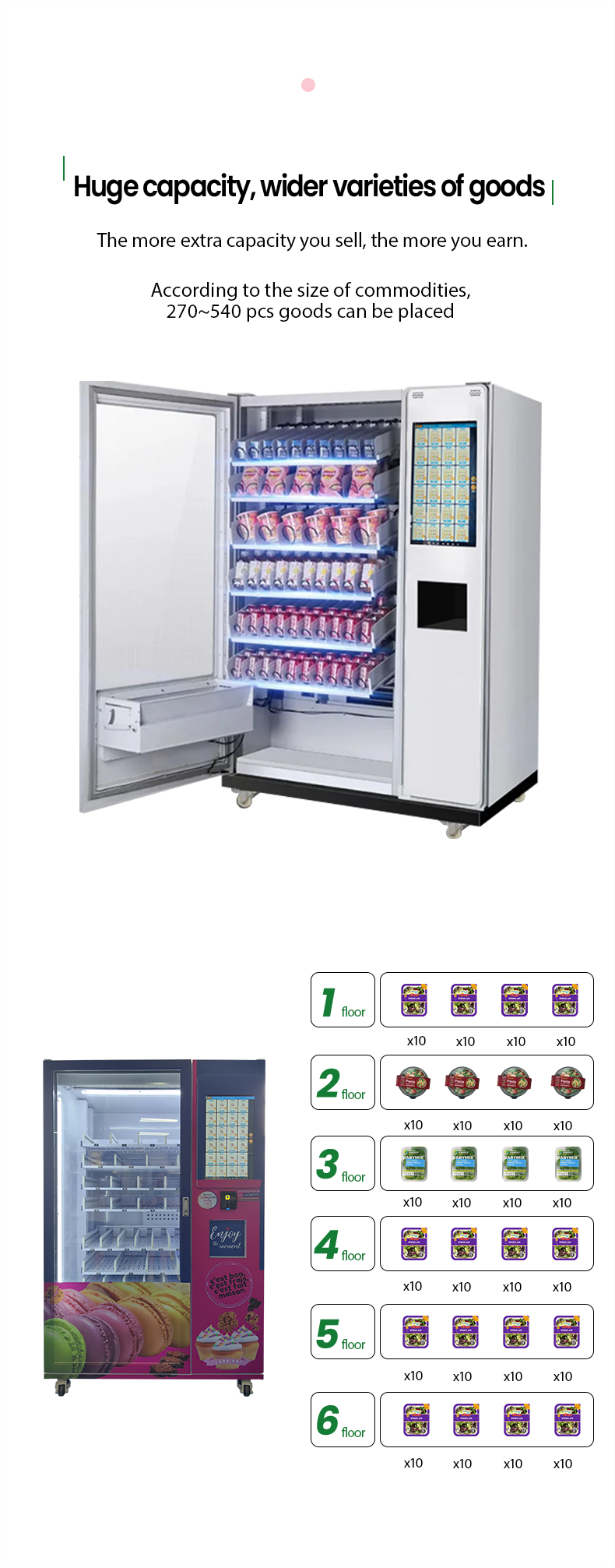 Customized Desserts Cake Macaroon Vending Machine