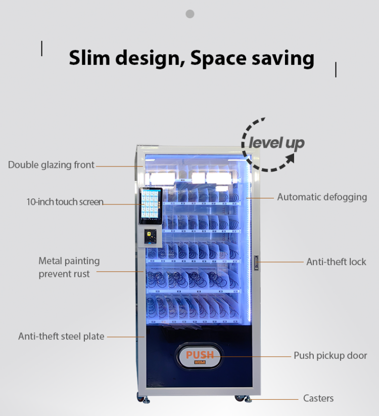 Slimline Snack Vending Machine with Card Reader for Sale