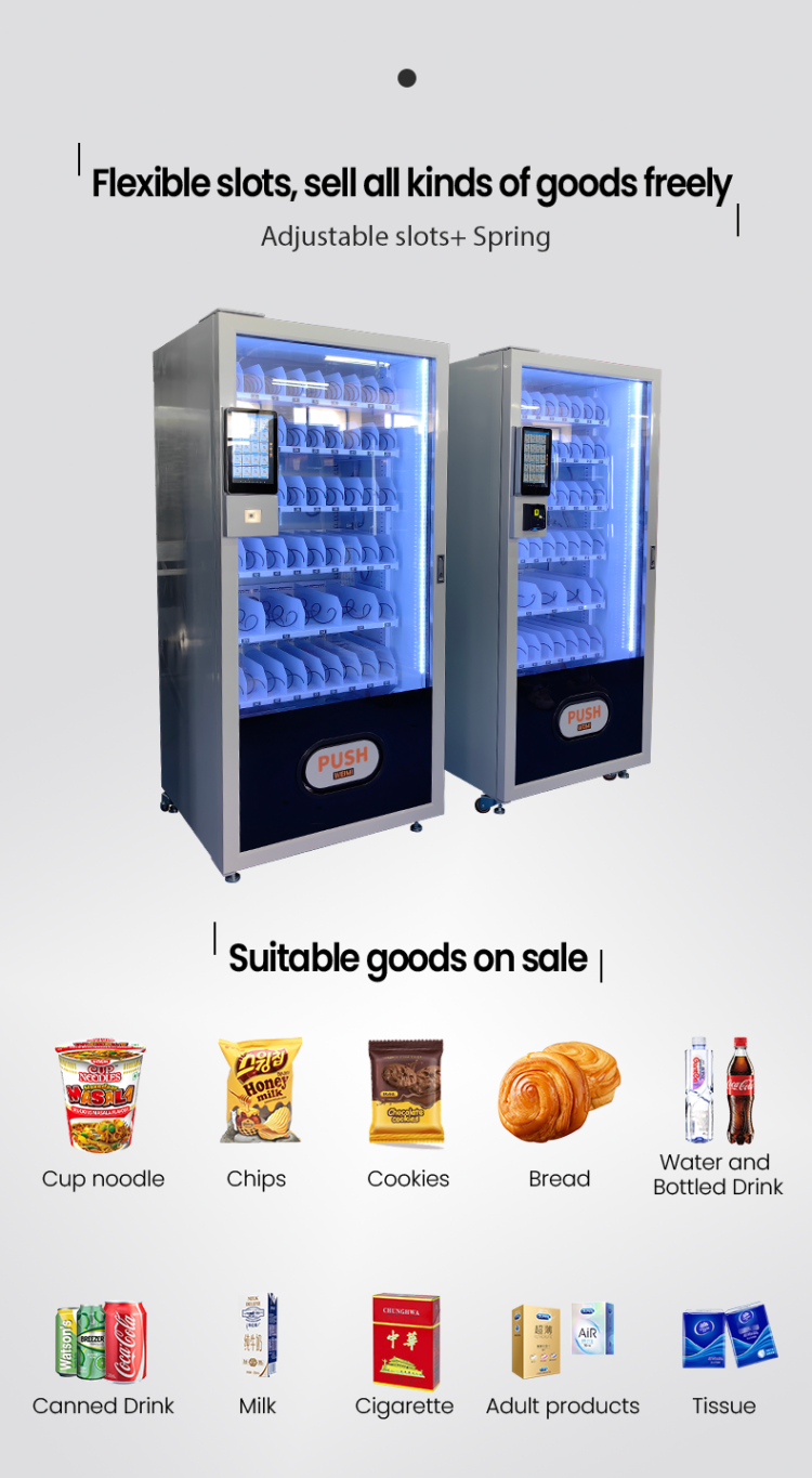 Small Snacks and Drinks Vending Machine with Touchscreen