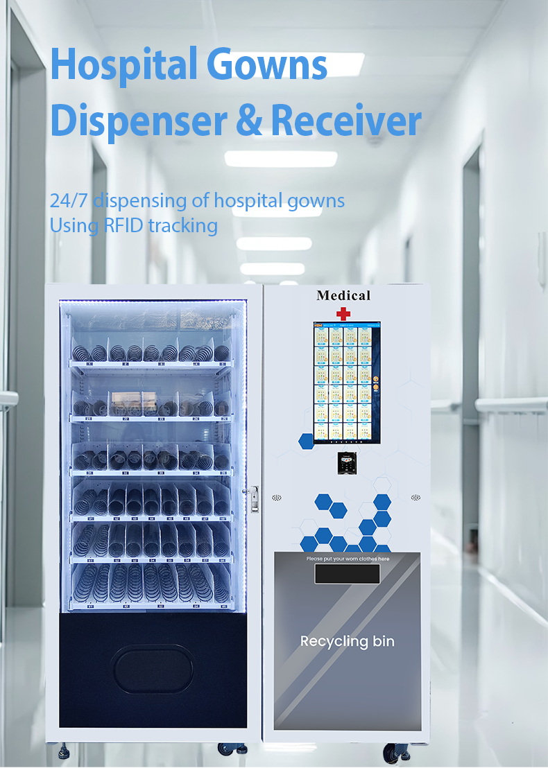 Automated Hospital Gowns Dispenser and Receiver with RFID