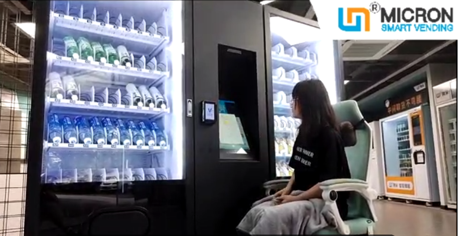 ADA-compliant vending machine for snacks and drinks