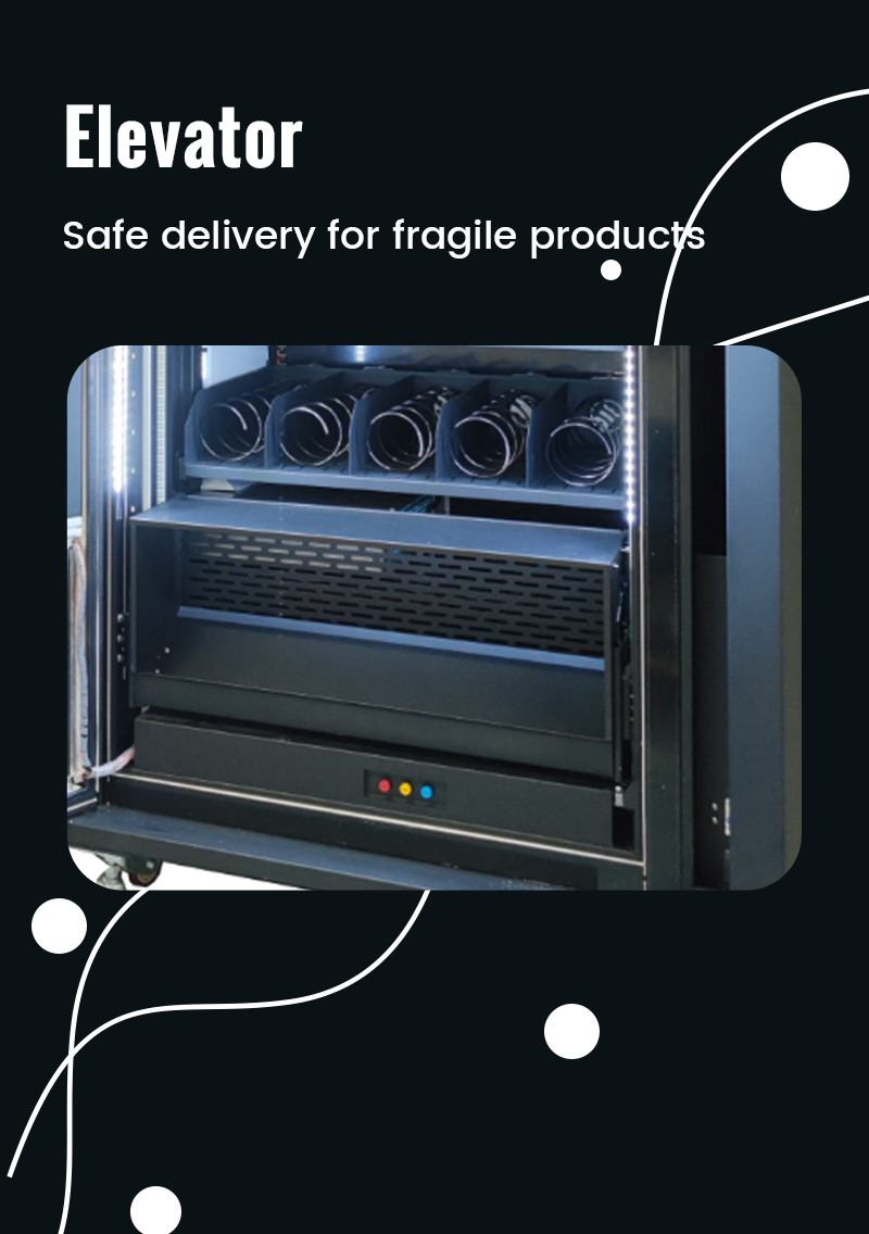 Hot Food Vending Machine with Elevator Built-in Microwave