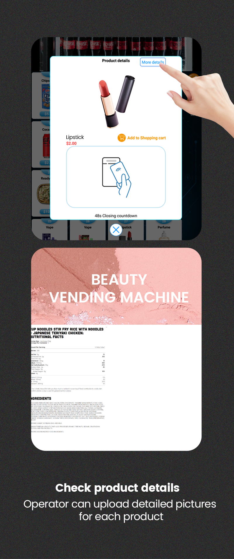 Cosmetic Beauty Vending Machine for Eyelash Skincare Makeup