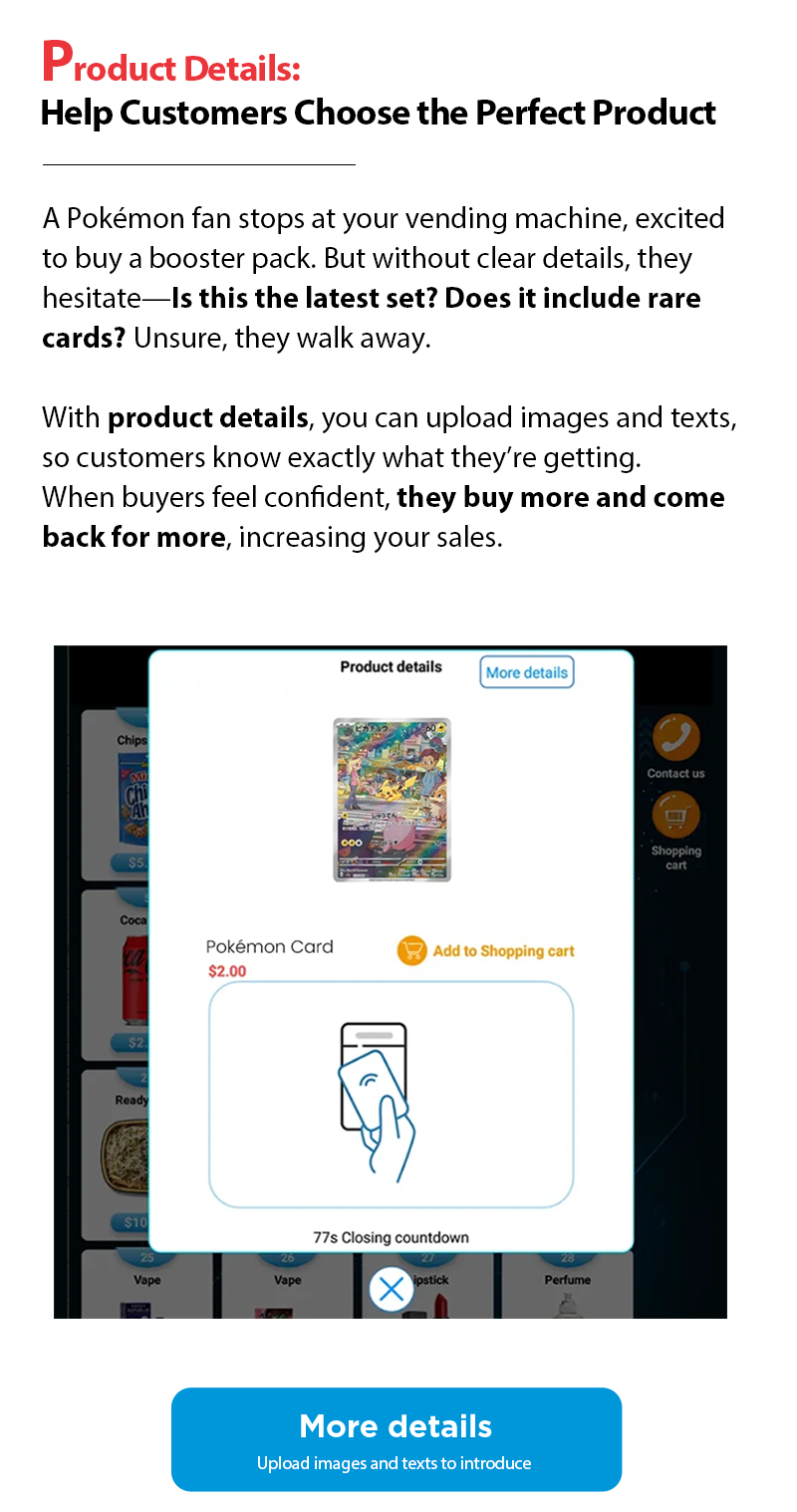 Pokémon Center Vending Machine with Full Touch Screen
