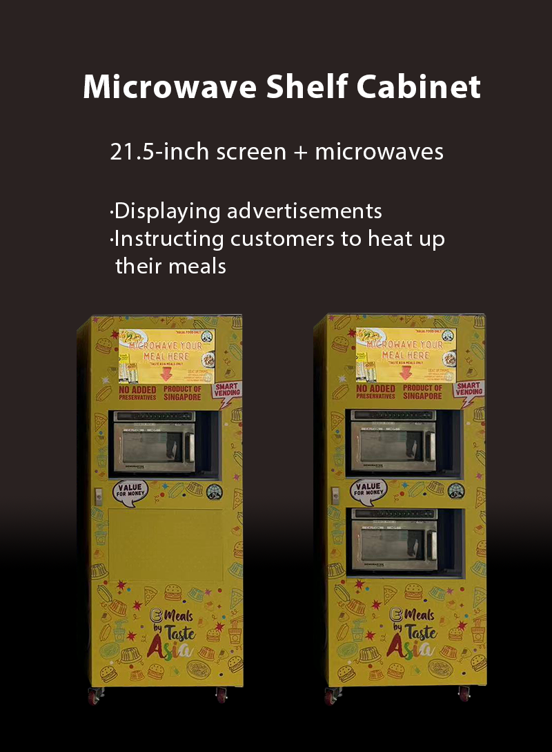 Hot Food Vending Machine with Elevator Built-in Microwave