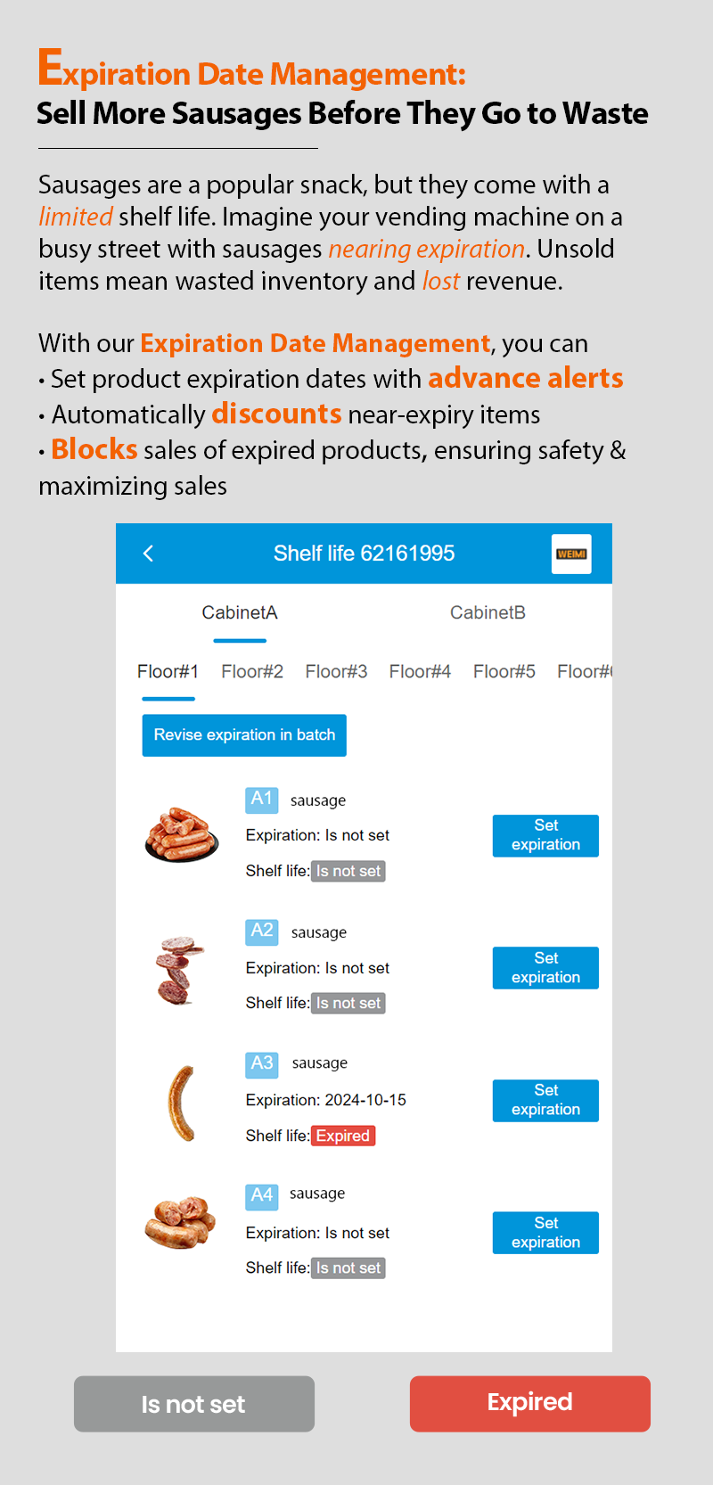 Germany 24/7 Sausage Vending Machine for Bratwurst Bockwurst