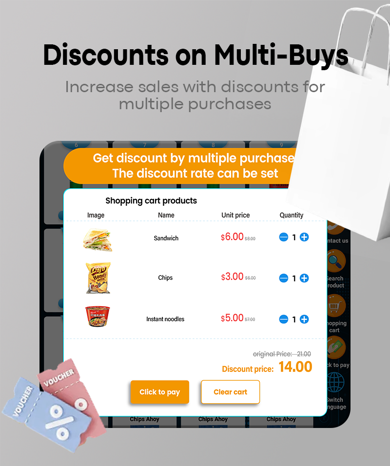 Slimline Snack Vending Machine with Card Reader for Sale