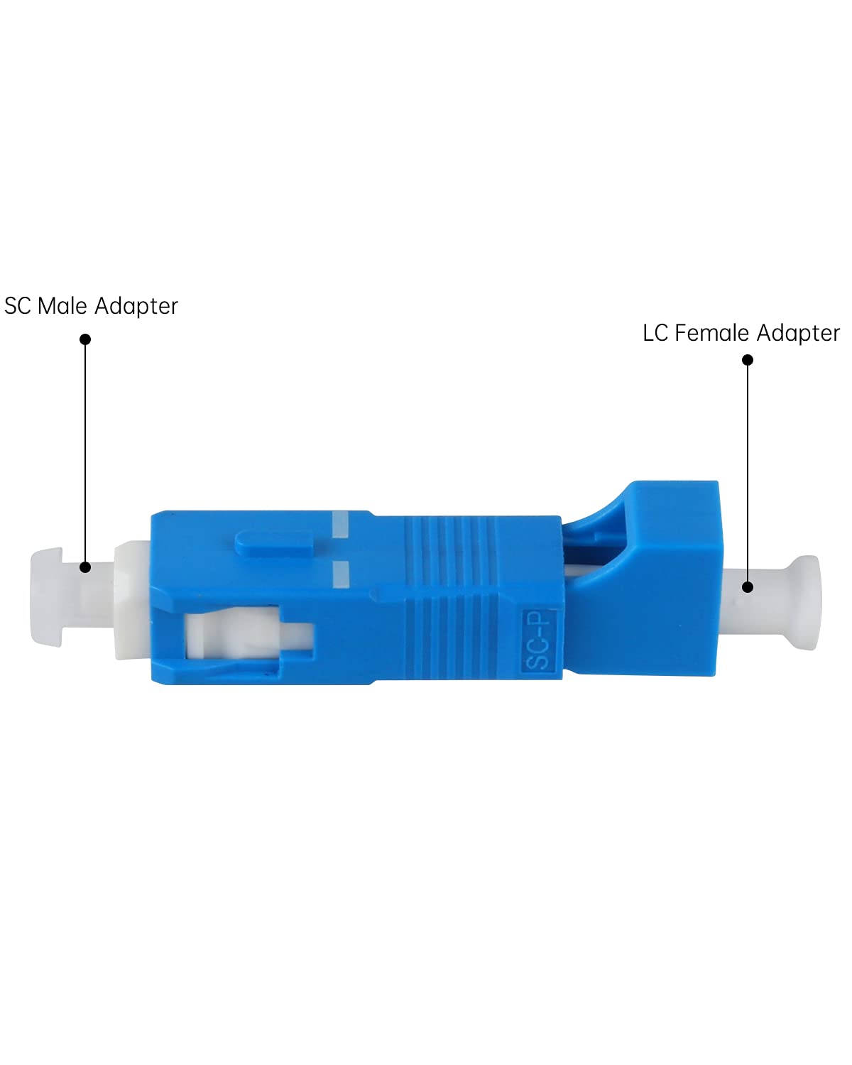 Hybrid SC Male LC Female Fiber Adapter