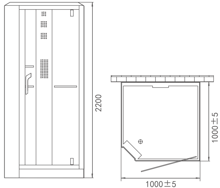 bathroom glass shower cabin | Orans.com