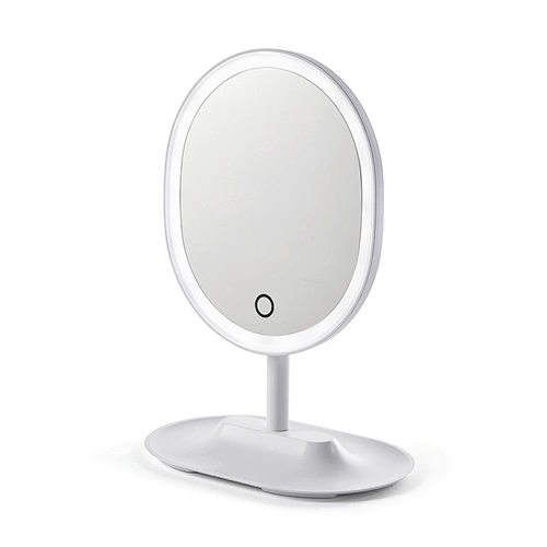 LED mirror with magnetic mini mirror