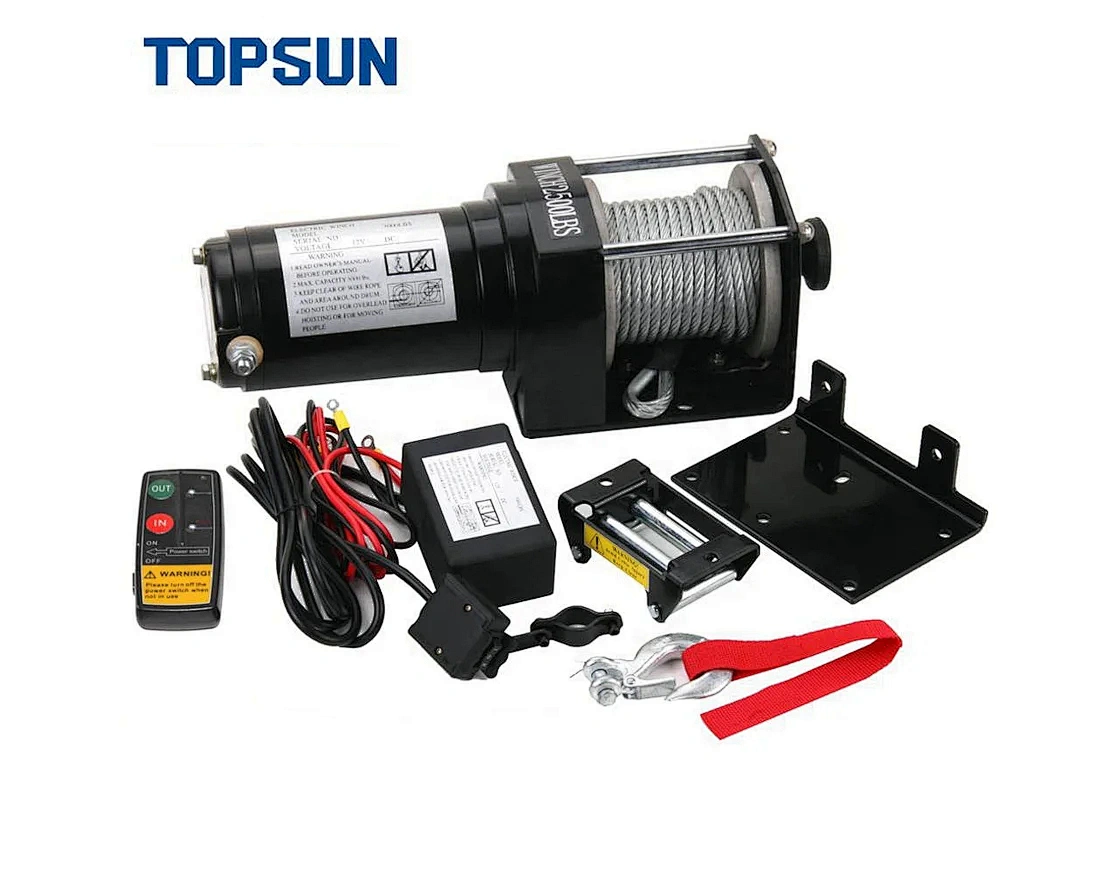 1 ton electric truck winch, 1100kg 2500lbs 1ton winch for atv small ...