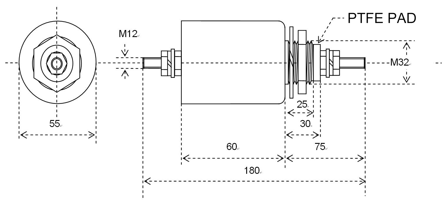 650VDC 250A Feedthrough EMI Filter | DC EMI Suppression | DOREXS