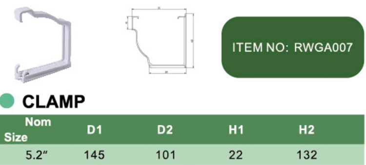 GUTTER CLAMP , PVC , GUTTER - 公元管道（浙江）有限公司