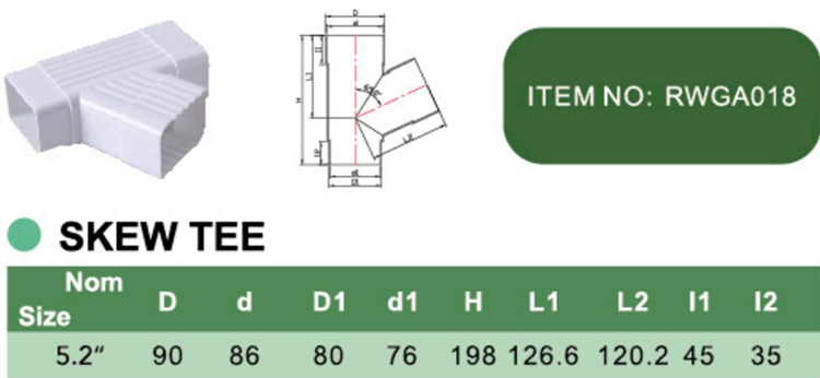 SKEW TEE , PVC , GUTTER - 公元管道（浙江）有限公司