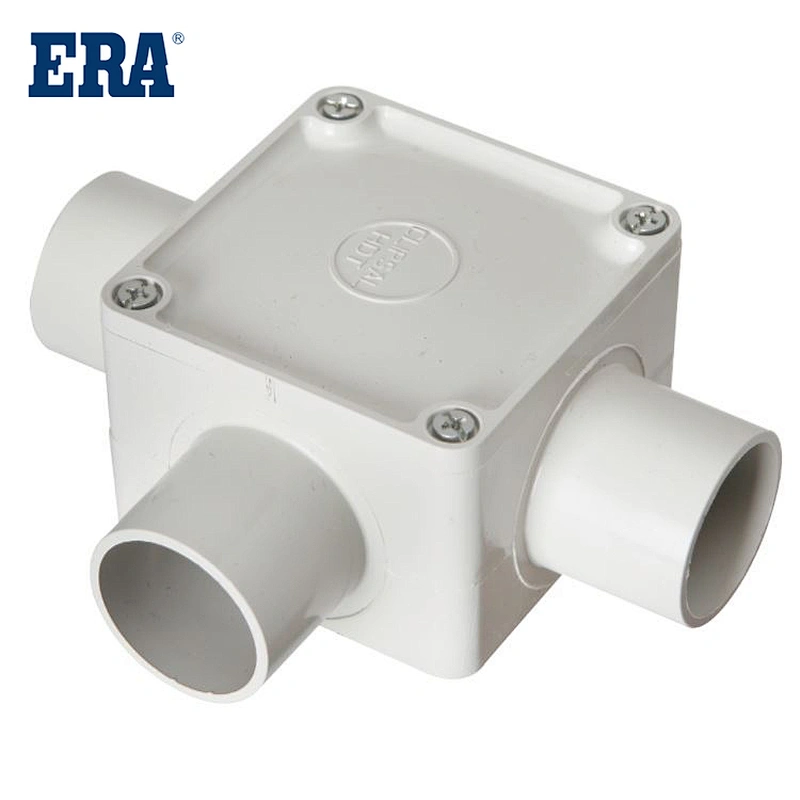 SQUARE JUNCTION BOX WITH 4WAY , PVC-U , ERA - 公元管道（浙江）有限公司