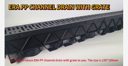 PP CHANNEL DRAIN WITH GRATE - 公元管道（浙江）有限公司