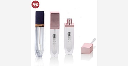 Luxury pink liquid lipstick tube custom plastic clear lipgloss case ...