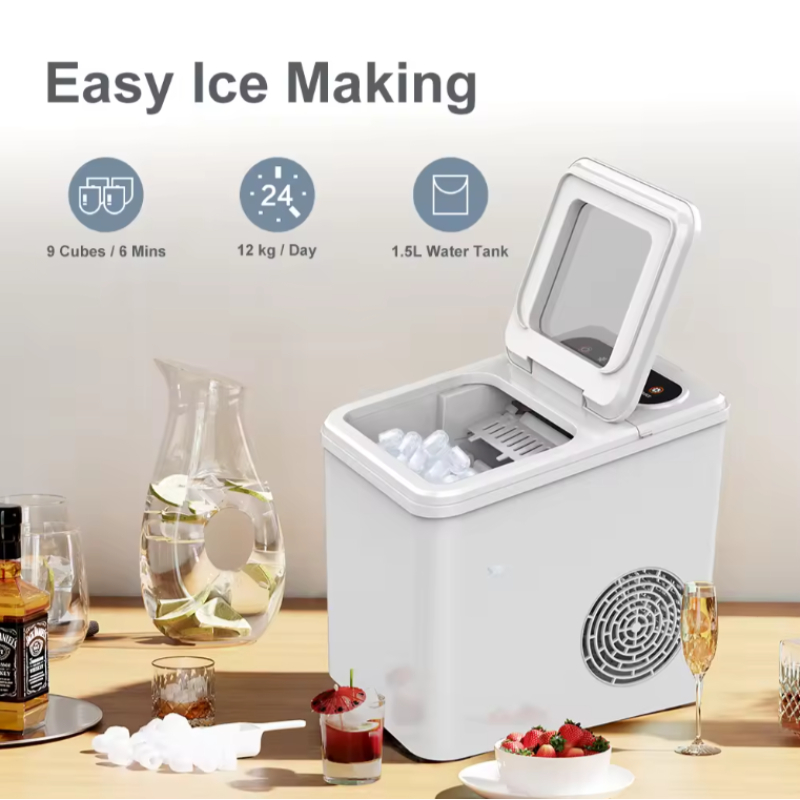 countertop automatic 2 bullet ice making mini ice maker