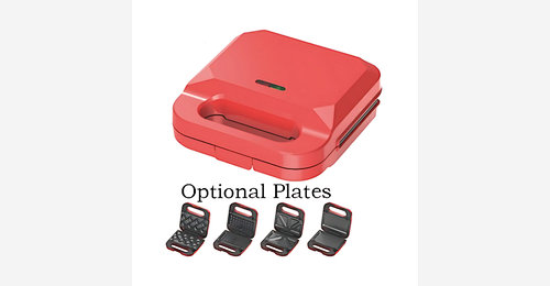 red square 4 in 1 sandwich maker with handle