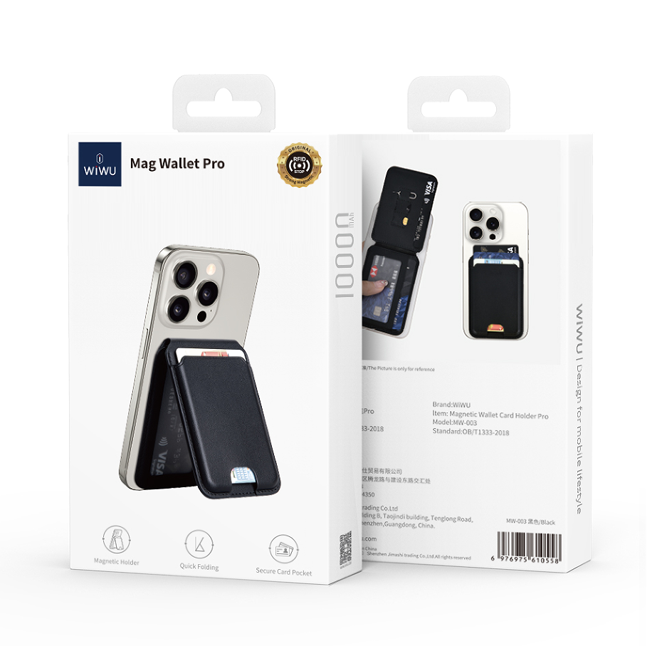 mag wallet , mobile mag wallet for card , card mag wallet with stand - wiwu