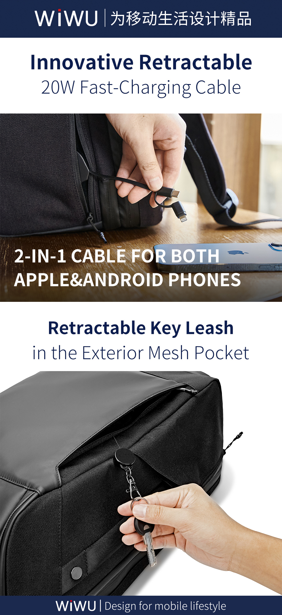 All in 1 Organized & Multi-Functional Backpacks--WiWU Warriors Backpack ...