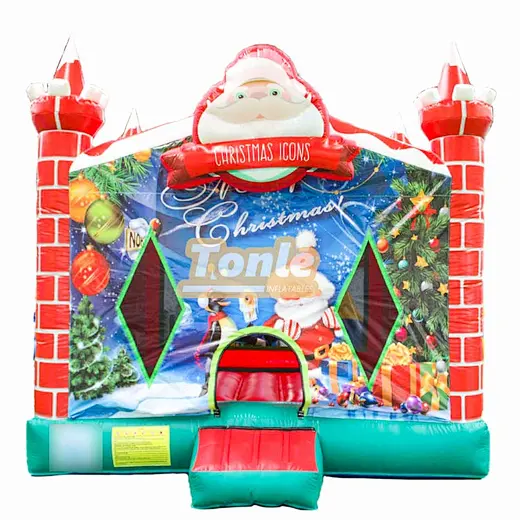 christmas theme bounce house , christmas jumper , Santa Claus ...
