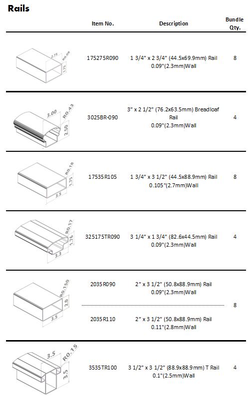 fence rail , pvc rail , vinyl rail