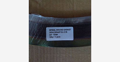 SS304 Hoop Spiral Wound Gasket, 24 Inch, Zinc Coating