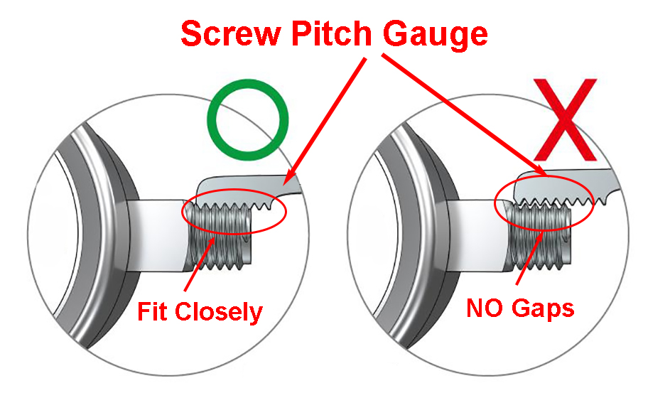 How to measure the pitch of a bolt thread