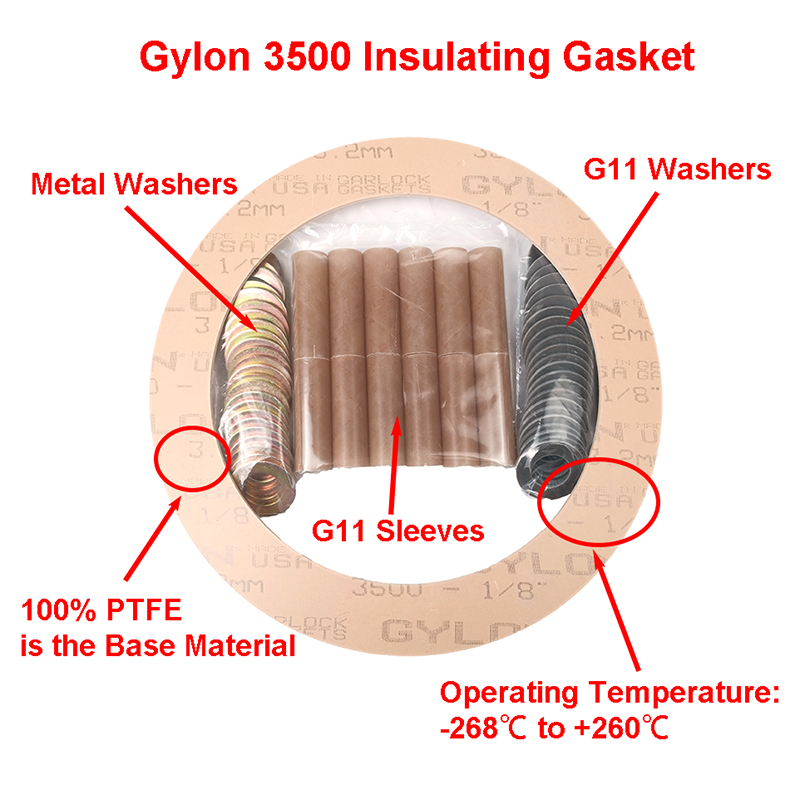 4 commonly used non-metallic insulating gaskets for pipe flanges