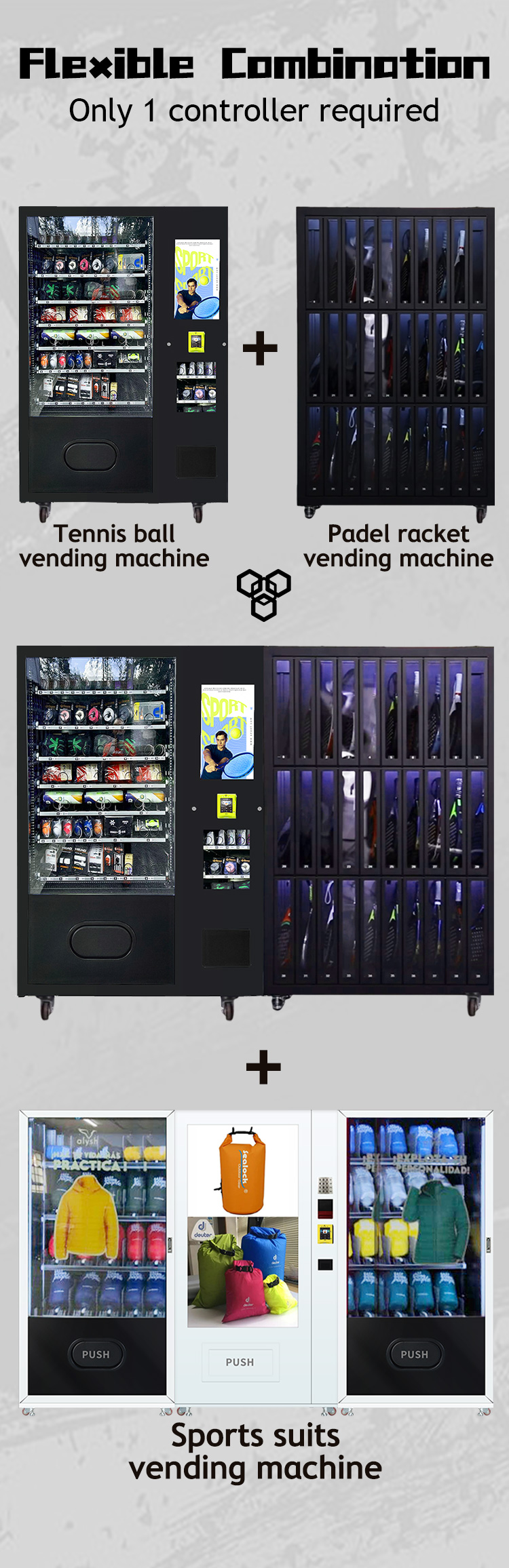 rental sports equipment vending machine for sale in gym