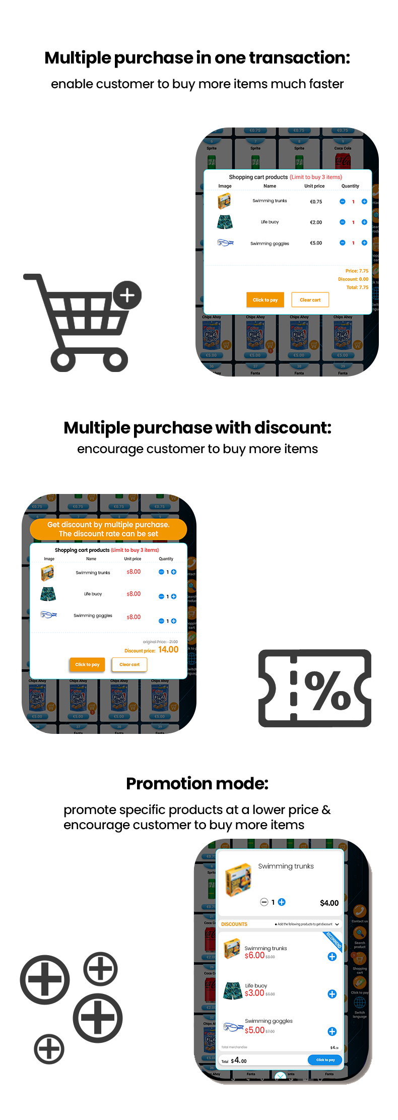 Swimming Vending Machine for Sports Accessories in Gym