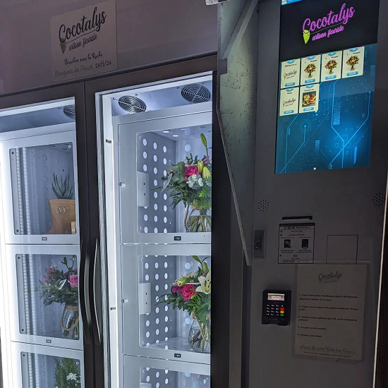 Cooling Locker Flower Vending Machine in France Singapore