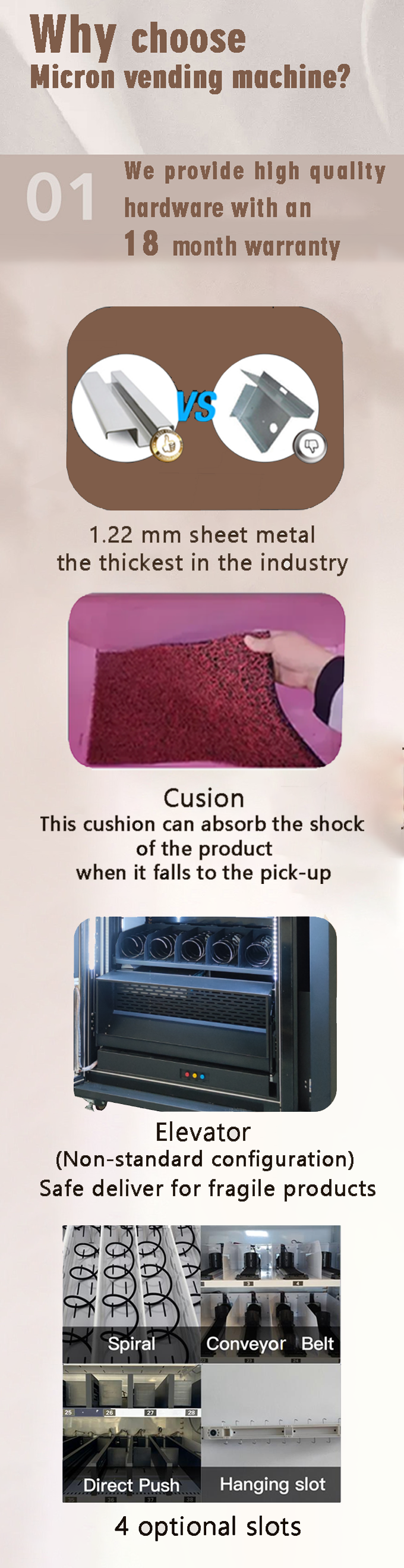 parfume candle vending machine with elevator