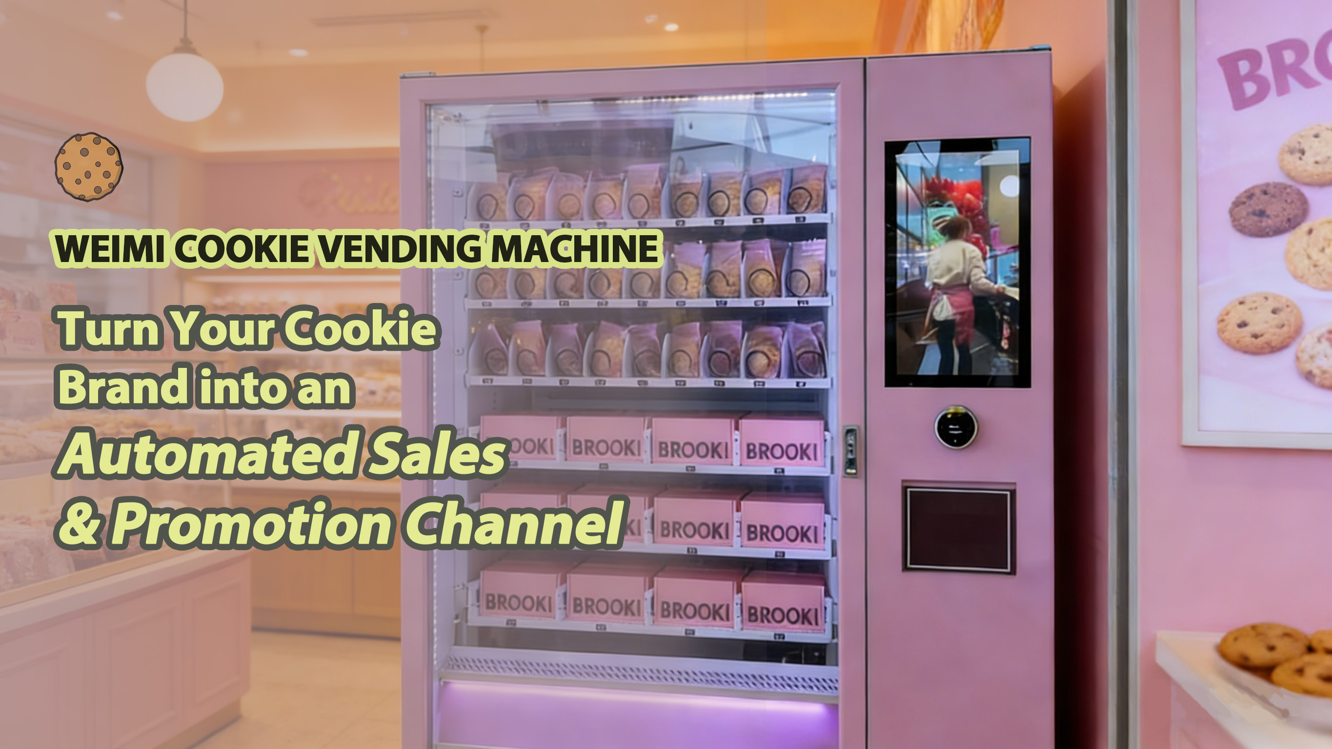 Cookie Vending Machine for Branded & Packaged Cookie Sales