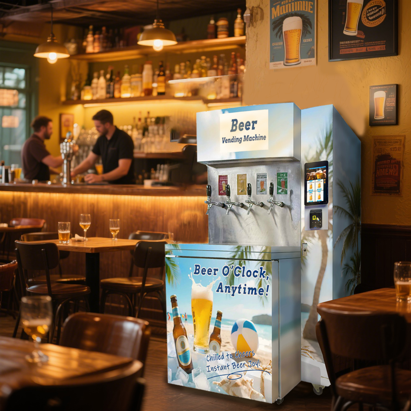 Smart Draft Beer Machine — Four Taps, Four Flavors, Fully Automated for ...